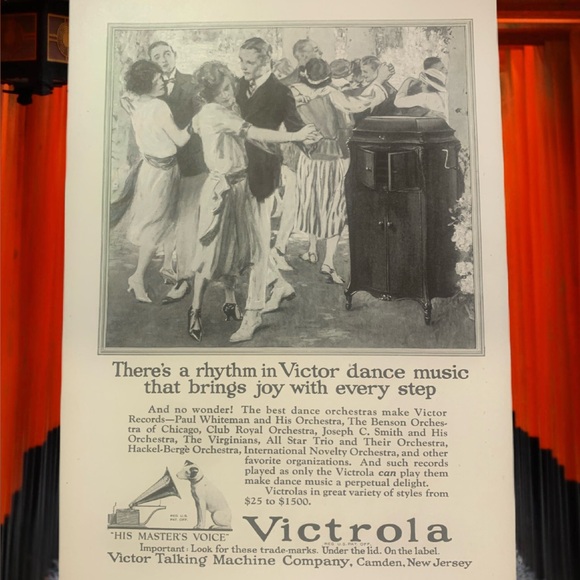 Accents | Vintage 1922 Victrola Rhythm In Victor Dance Ad Advertisement ...
